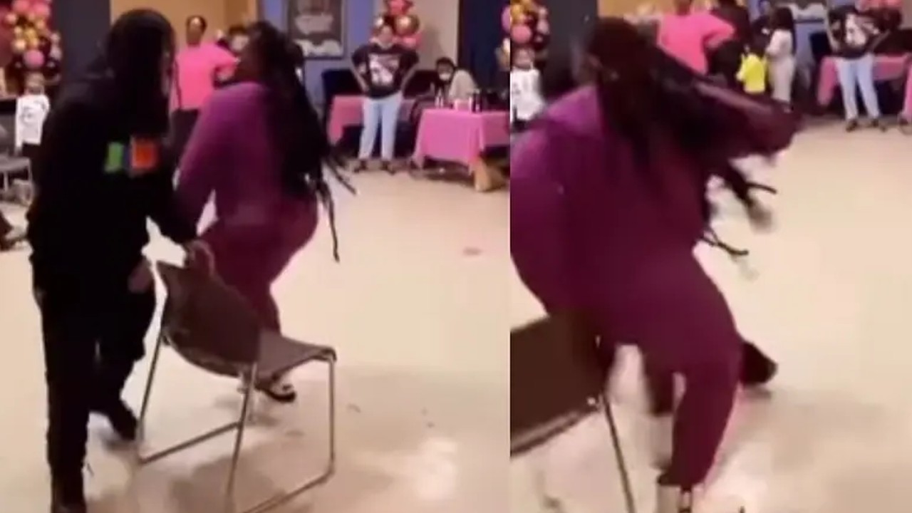 Woman fell down while playing Musical Chair Game funny video goes viral ...