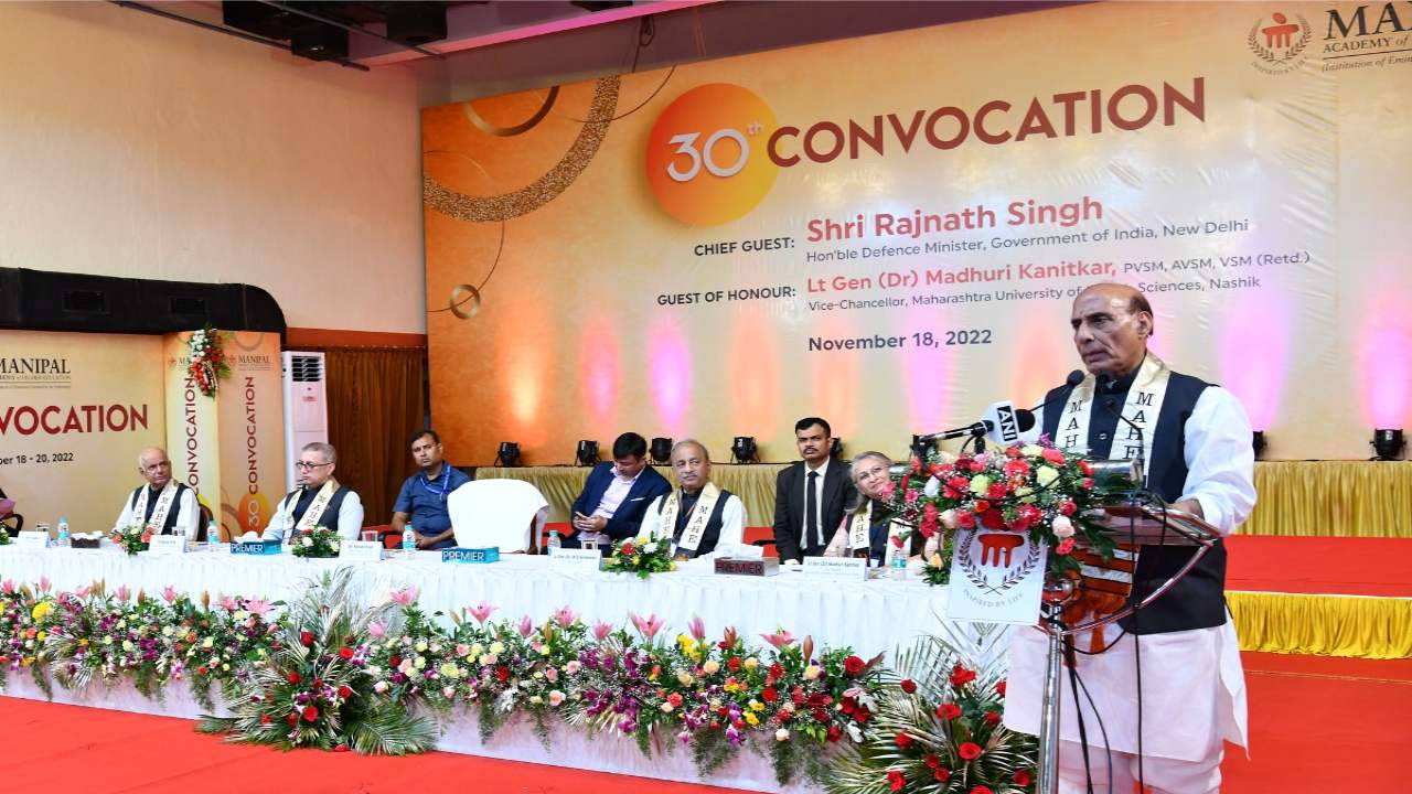 Udupi Manipal mahe university convocation central minister rajnath sing ...